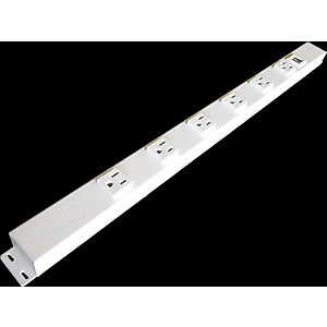 24” 6 TR Outlets Hardwired Power Strip, USB