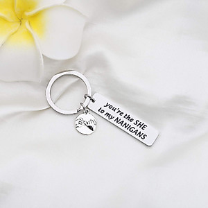 Gzrlyf Friendship Keychain You are the She to My Nanigans BFF Gifts for Best Griends Bestie Gifts (You're the SHE to my NANIGANS)