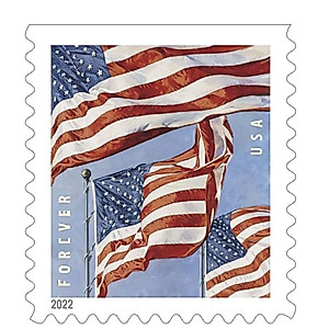 100 Count of 2022 U.S. Flag Forever Stamps (5 Sheets of 20)