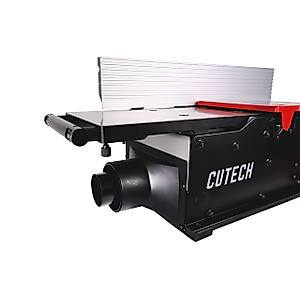 Cutech 40180HI 8-Inch Spiral Cutterhead Benchtop Jointer with Cast Iron Tables, 16 Tungsten Carbide Inserts, Extra Long 24" Fence and Additional Fence Brackets
