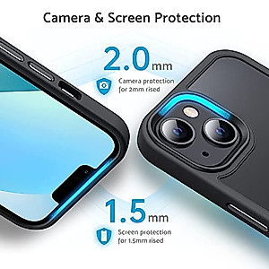 Anqrp Designed for iPhone 13 Mini Case, [Support Wireless Charging] Soft Silicone Slim Anti-Scratch Phone Case for iPhone 13 Mini 5.4 inch, Black