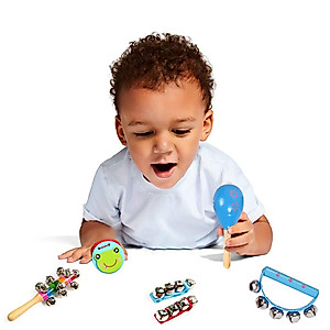 Kids Musical Instruments Sets, 12pcs Wooden Percussion Instruments Toys Tambourine Xylophone for Kids Playing Preschool Education, Early Learning Musical Toys for Boys and Girls Gift