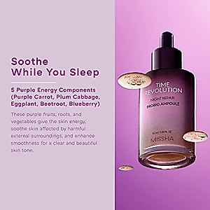 MISSHA Time Revolution Night Repair Probio Face Serum Ampoule (1.69 Fl Oz) -Intense Hydration, Probiotic Strength, Clear Complexion, Wrinkle Improvement, and Enhanced Elasticity