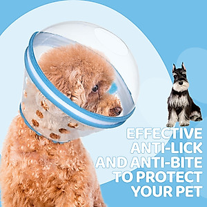 BALAPET Dog Cone Collar,Adjustable Flexible Plastic Cone for Dogs After Surgery,Comfy Pet Recovery Cone for Medium Dogs,Practical Elizabethan Dog Neck Collar for Full Care to Stop Licking Wound