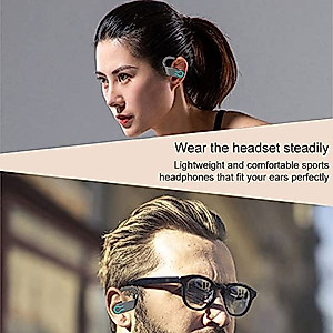 SLuB Bluetooth 5.1 Sport Headphones,Wireless Earbuds with Charging Case and Earhooks,15Hrs Playtime Waterproof Over Ear Earphone with Noise Cancelling Mic,6D Stereo HiFi for Running/Workout/Gym