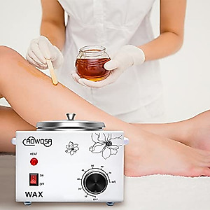 Single Wax Warmer Professional Electric Wax Heater Machine for Hair Removal, Large Wax Pot Paraffin Facial Skin Body SPA Salon Equipment with Adjustable Temperature Set