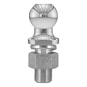 CURT 40090 Chrome Trailer Hitch Ball, 10,000 lbs, 2-Inch Diameter, 1-1/4 x 2-5/8-Inch Shank
