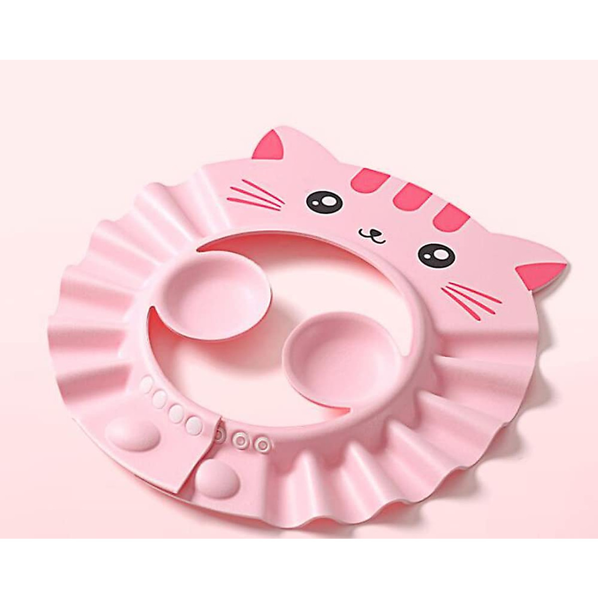 Baby Bath Shampoo Cap with Ear Protection Safe Bathing Visor Hat Soft Shower Wash Hair Adjustable Portable Shield for Children Kids