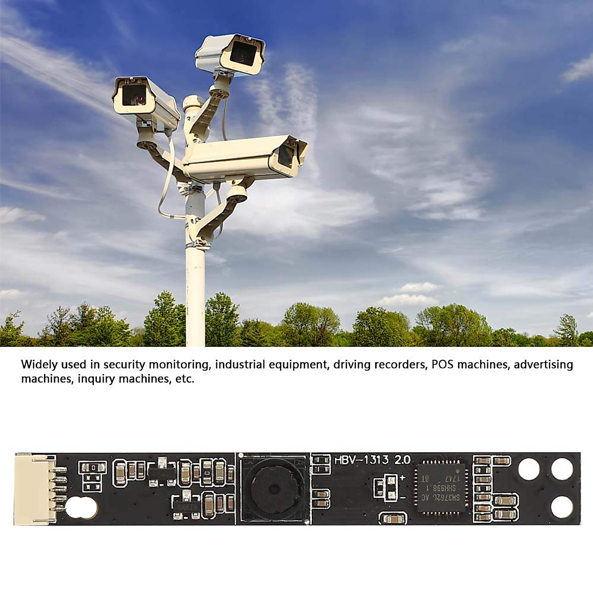 Qiilu Ov5640 Webcam 2 Million Pixels 60° Wide Angle Lens USB Camera Module with Ov2659 Chip