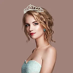 Chanaco Happy Birthday Crown for Women, Birthday Sash and Crown for Girls, Birthday Tiara and Sashes Kit, Rhinestone Crown Hair Accessories “BIRTHDAY GIRL” Sash for Party Favors