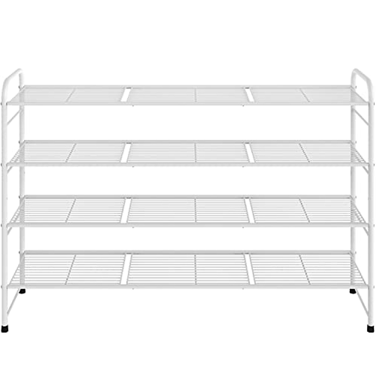 Dicasser 4-Tier Long Shoe Rack Organizer Extra Large Capacity for 30 Pairs,White