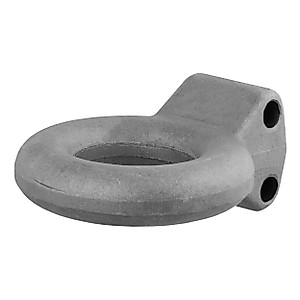 CURT 48600 Raw Steel Pintle Hitch Lunette Ring 3-Inch ID, 12,000 lbs, Channel Mount Required