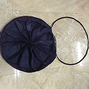 Kangkangk 12-Grid Foldable Round Shape Non-Woven Shoes Storage Organizer Box with Transparent Window for Home Apartment Dormitory