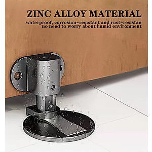 Magnetic Door Stop，Adjustable Door Stop，Invisible Magnetic Door Stop，with 2sets Adhesive No Drilling,for Heavy Duty Home Office Door (Black 2)