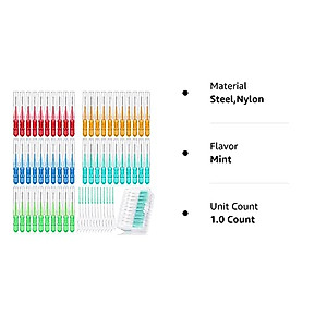 350 Pieces Interdental Brush Tooth Floss Tooth Cleaning Tool Toothpick Dental Tooth Flossing Head Oral Dental Flosser Teeth Soft Dental Picks Refill Dental Flosser Toothpick Cleaners (Mixed Color)