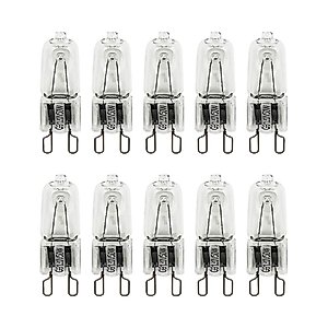 Vstar® G9 Halogen Bulb, 50-Watt 120-Volt Halogen G9 Base,2700K,Dimmable,Pack of 10