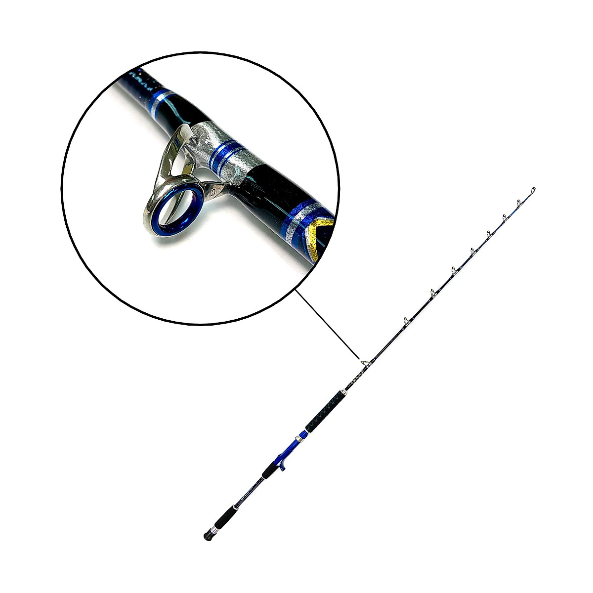 EatMyTackle Pro Jigging Rod | Saltwater Fishing Rod (30-50lb. Fast Action, 2pc)