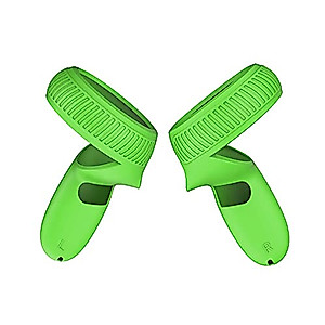 Ferbao VR Glasses Handle Cover Compatible with Oculus Quest 2 Silicone Protective Sleeve Touch Controller Grip Cover (Green)