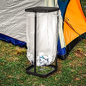 Trademark Innovations Outdoor Trash Bag Holder, Camping Garbage Can Collapsible, Trash Can for Boat, Portabel Trash Can for Indoor/Outdoor Use