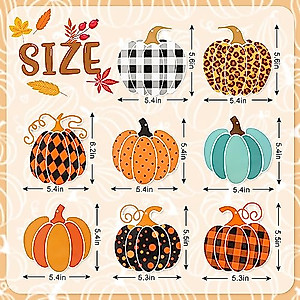 AnyDesign 36Pcs Pumpkin Hanging Swirl Decoration Kit Fall Hanging Foil Streamers with Pumpkin Cutout Cardboard Ornaments for Autumn Thanksgiving Classroom Ceiling Spiral Decor Party Supplies