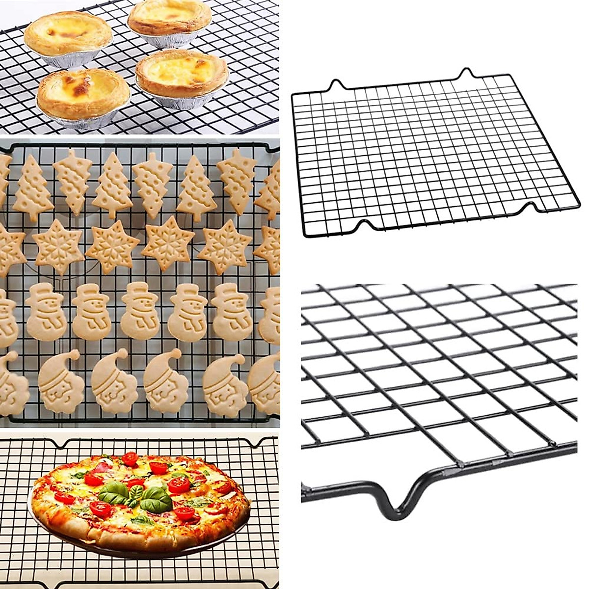 Stainless Steel Cooling Rack for Cooking Roasting Baking Drying, Wire Rack for Cookies Oven Rack, Oven Safe Heavy Duty Grill Rack