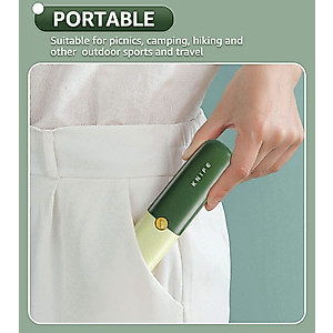 YONOVO Travel Pocket Paring Knife Fruit Knife Peeling Vegetable Peeler Multi Function Small Portable Stainless Steel Pocket Knife for Travel, Camping, Kitchen