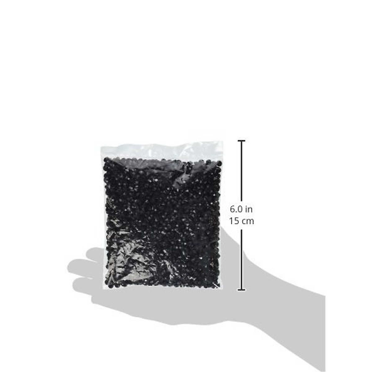 2000 Black Diamond Table Confetti Wedding Bridal Shower Party Decorations 1 Carat 6.5mm Black