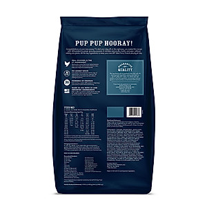 Amazon Brand - Wag Grain Free Dry Dog Food for Puppies, Chicken & Lentil Recipe (15 lb. Bag)