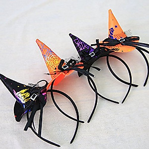 Elaine Room Headband Hat Hoop Band Headwear Witch Wizard Spiderweb for Halloween Christmas Party Cosplay Costume Baby Girls Boys (B purple cobwebs)