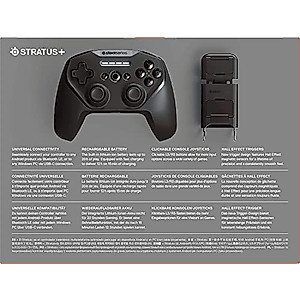 SteelSeries Stratus+ Bluetooth Gaming controller for Android & Windows - Mobile - Hall Effect Sensors - Clickable L3/R3