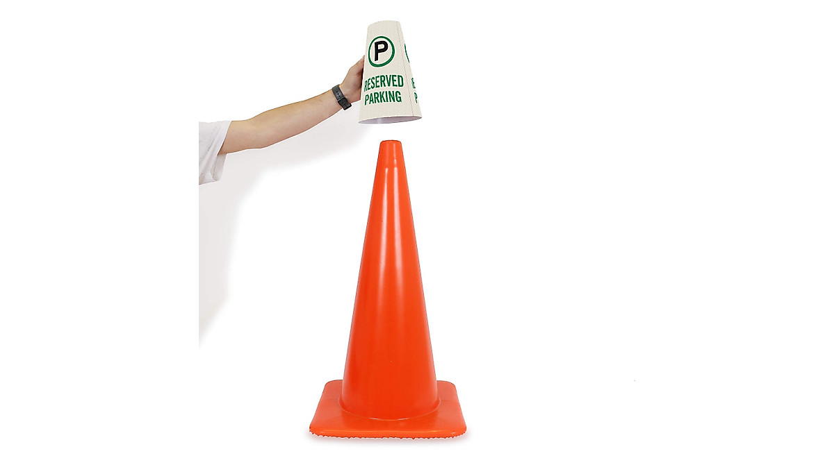 Reserved Parking Reflective Cone Sleeve - Durable & Easy to Use