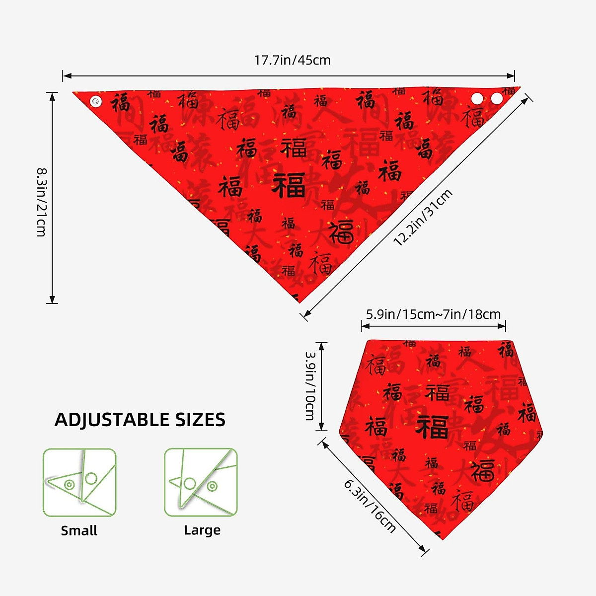 Augenstern Cotton Baby Bibs Chinese New Year Good Fortune Baby Bandana Drool Bibs Teething Food Bib