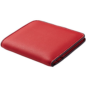 Toughergun Womens Rfid Blocking Small Compact Bifold Luxury Genuine Leather Pocket Wallet Ladies Mini Purse with ID Window (10 ReNapa Red Classic)