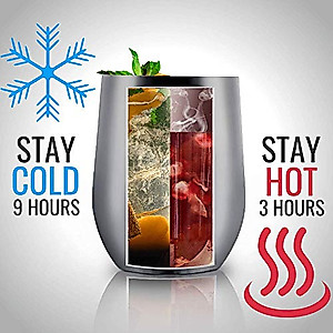 Onebttl Science Chemistry Physics Gifts, Think Like A Proton Always Positive, 12oz Stainless Steel Wine Tumbler Mug with Spill-Proof Lid