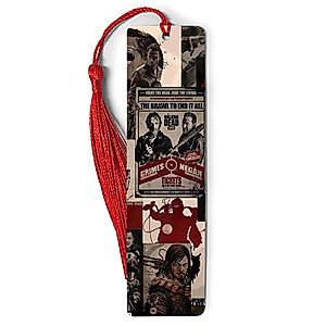 Bookmarks Ruler Metal The Bookography Walking Measure Dead Tassels Collage Bookworm for Markers Reading Gift Bibliophile Christmas Ornament Bookmark Book