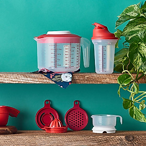 Tupperware All-In-One Prep Shaker Bottle with Measurements and Airtight and Leak-Proof Lid - Dishwasher Safe & BPA Free