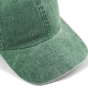 The Hat Depot 100% Cotton Pigment Dyed Low Profile Dad Hat Six Panel Cap (1. Green)
