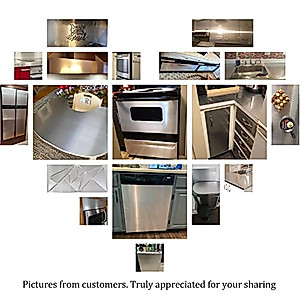 Livelynine Brushed Nickel Vinyl Peel and Stick Wallpaper Silver Stainless Steel Contact Paper for Appliances Dishwasher Fridge Refrigerator Wrap Cover Decorative Stove Wall Protector 15.8x78.8 Inch