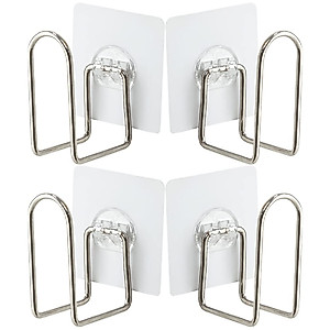 Hemoton 4pcs Wall Mounted Pot Lids Holder Wall Door Mounted Pan Lid Cover Hanger Rack Kitchen Utensil Cutting Board Organizer for Home and Kitchen Use