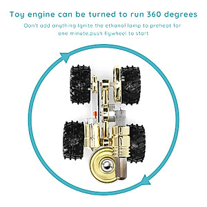 Gugxiom Hot Air Stirling Engine, Stirling Engine Kit, Toy Engine, Car Engineer Generator Model Science Experiment Physical Car Toy, Educational Toy for Teenagers Adults Learning