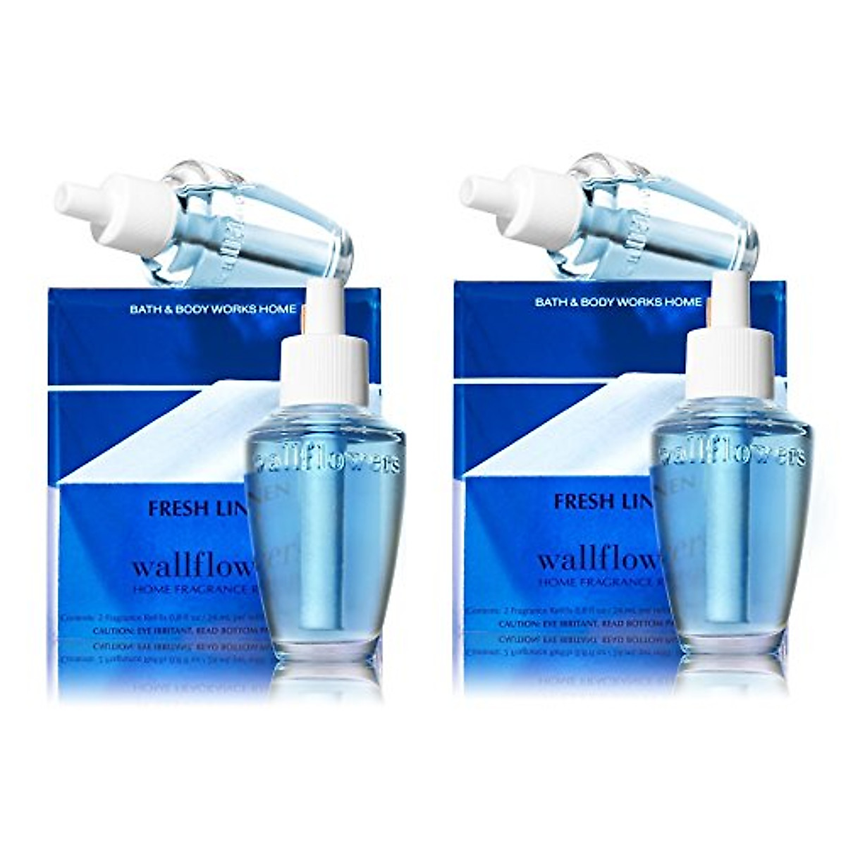 Bath & Body Works Fresh Linen Wallflower Bulb Refills TWO boxes, FOUR bulbs!