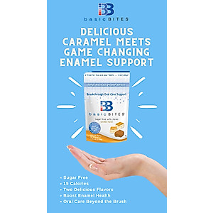 Protect Teeth from Cavity Causing Acids, Dry Mouth. Enamel Remineralizing Technology- Delicious Sugar Free Soft Chews (Caramel120 Count-Two Month Supply)