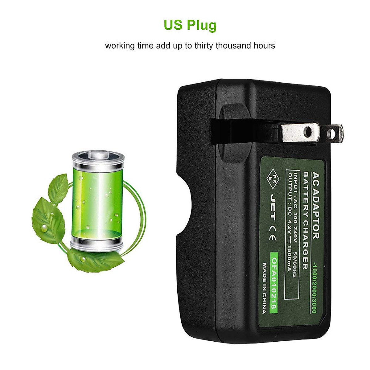 Portable Rechargeable Battery Charger Adapter AC 100-240V Power Supply for Sony PSP with Indicator Display Charging Situation, Suitable for PSP 1000 2000 3000 (US Plug)