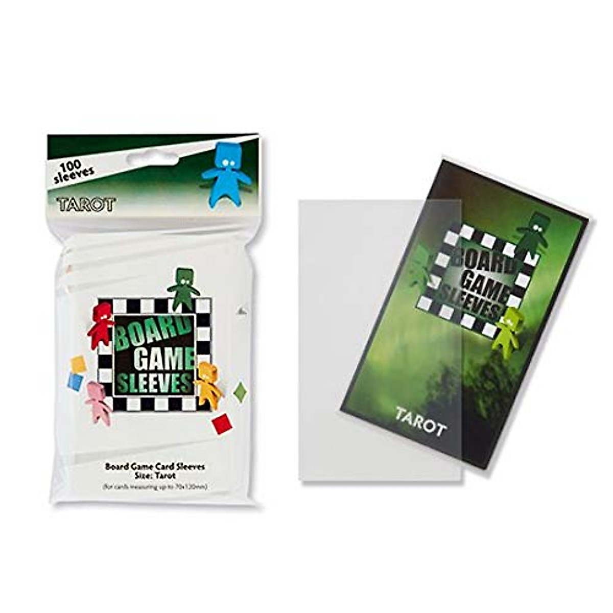 2 Packs Arcane Tinmen Board Game Sleeves 100 ct Tarot Size Card Sleeves Individual Pack