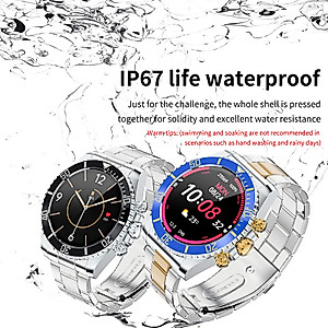 Smart Watch for Android Phones Answer Make Calls SMS Reminder Smartwatch Compatible iPhone Bluetooth Stainless Steel Fitness Watch Men Smart Watches for Men Reloj Inteligente