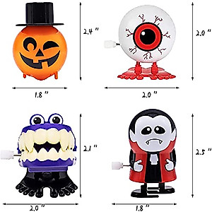 Uniqhia Halloween Wind-up Toys, 15PCS Clockwork Toys Supply for Party Favors Boys Girls Kids