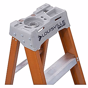 Louisville Ladder FS1504 4' Fiberglass Step Ladder, 4 feet, Orange