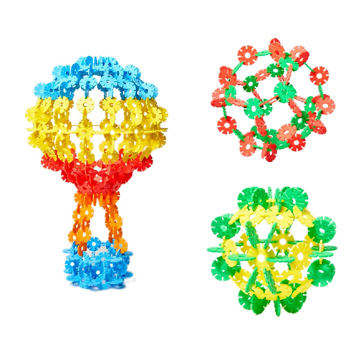 LMI LOVE MORE IDEA Building Blocks Interlocking Plastic 500 Piece Stem Set Alternative Building Educational Toys for Both Boys and Girls 3+ Years Old (Flakes 1.3in-500pcs)