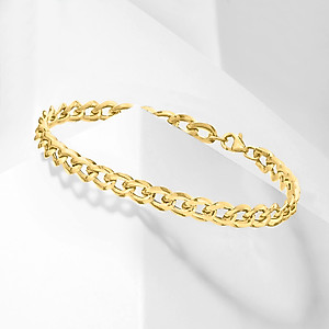 Ross-Simons Italian 18kt Yellow Gold Curb-Link Bracelet. 7 inches