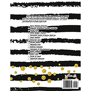 Party Planner and Event Organizer Notebook: Event Planner Organizer, Holiday Party Planning Management, Calendar, To-Do List, Decor Idea, Guest List, ... List, Budget Tracker, Black & Gold Cover